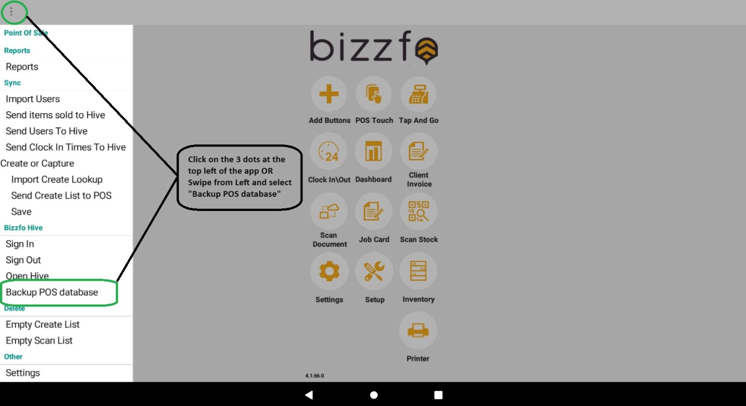 How to make a Backup from your App - Bizzfo