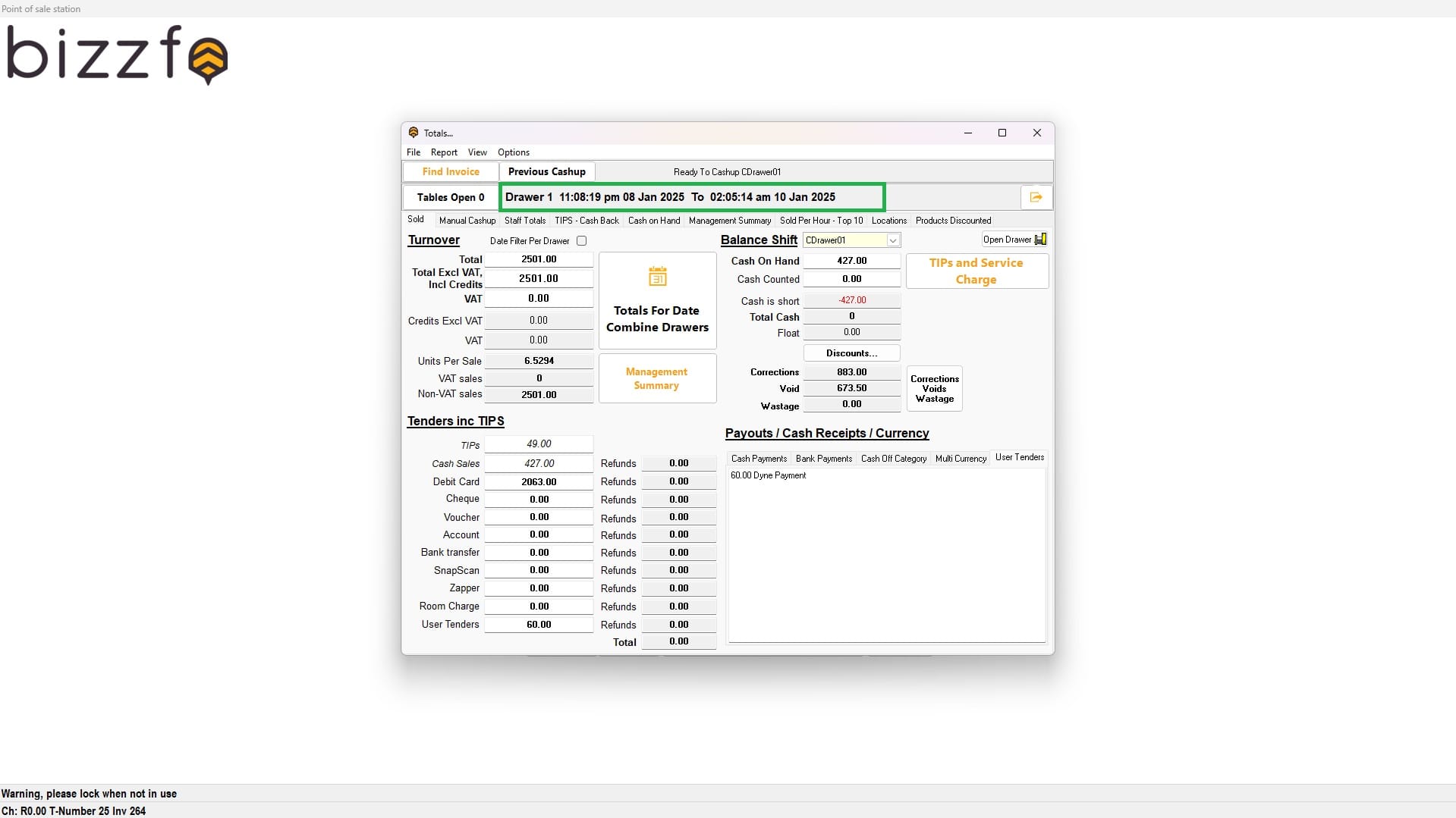 How to Print Your Cash-Up Reports - Bizzfo