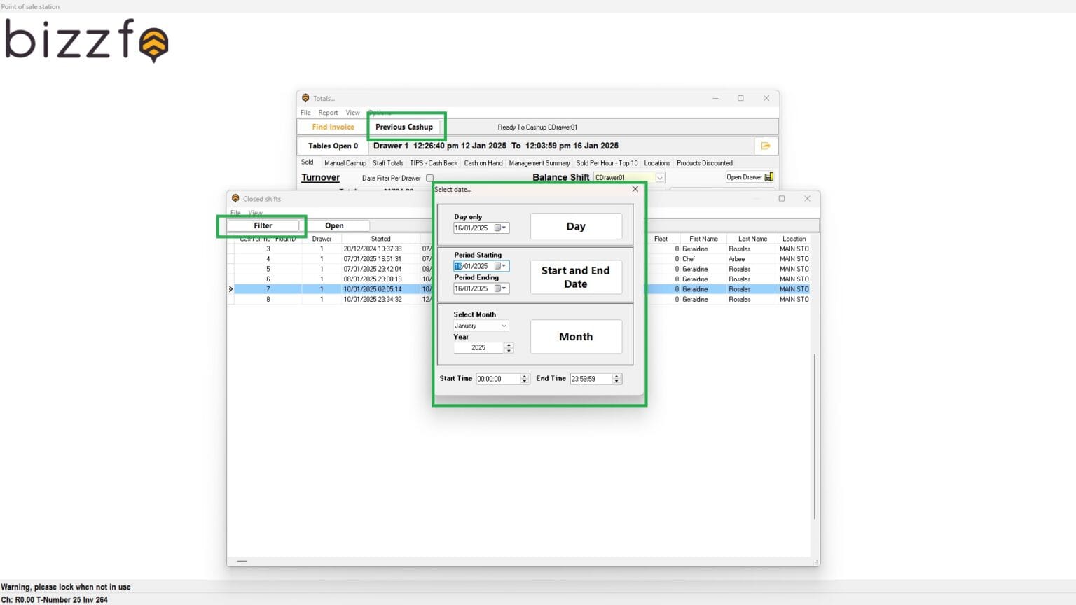 How to Print Your Cash-Up Reports - Bizzfo